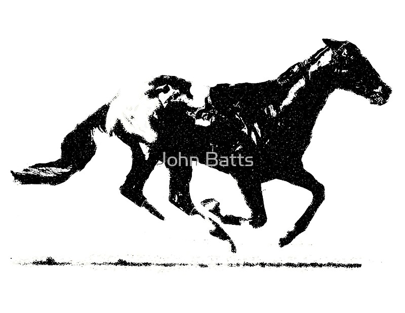 "Distressed Horse" by John Batts | Redbubble