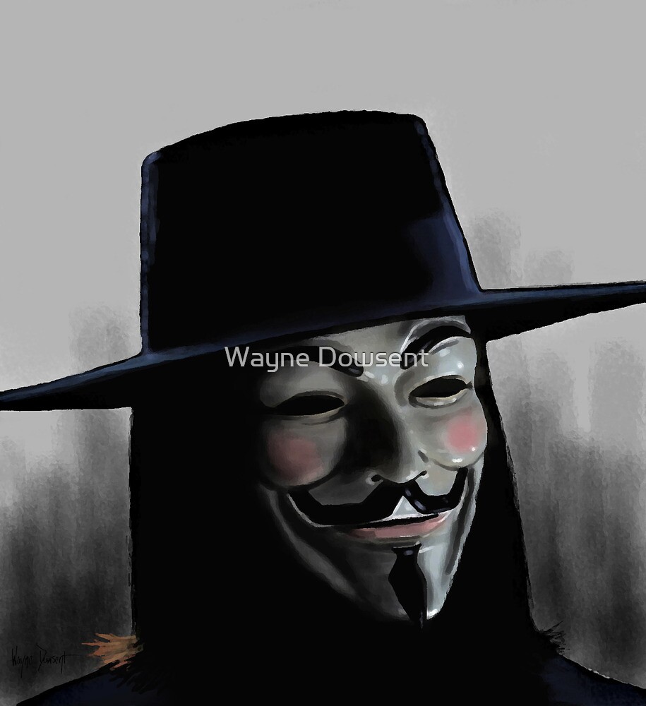 "HUGO WEAVING V FOR VENDETTA" by Wayne Dowsent | Redbubble