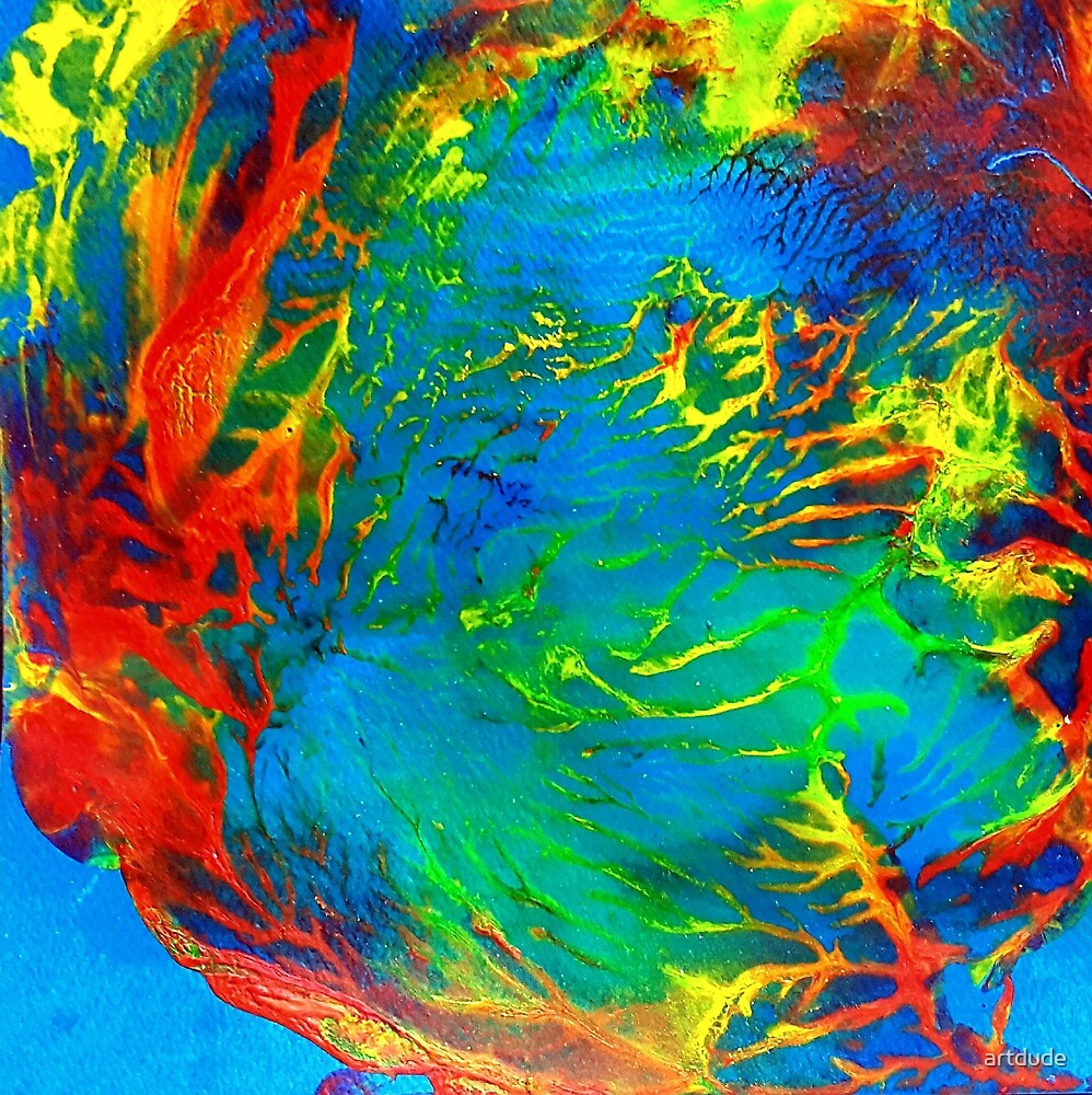 "Earth-Wind and Fire Abstract Painting" by artdude | Redbubble