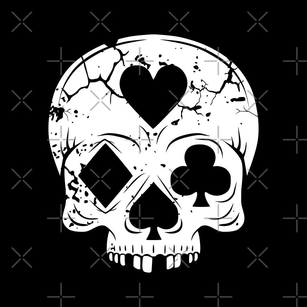 "'Deadly Gamble' poker gothic skull design" by David Speed | Redbubble