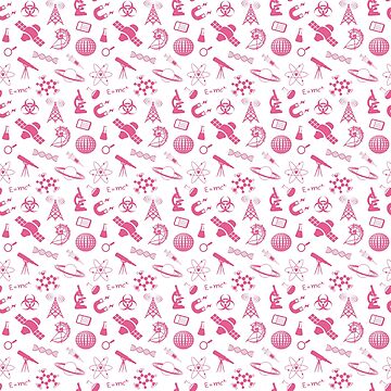 "Pink Science Symbols " Spiral Notebook for Sale by TLTextiles | Redbubble
