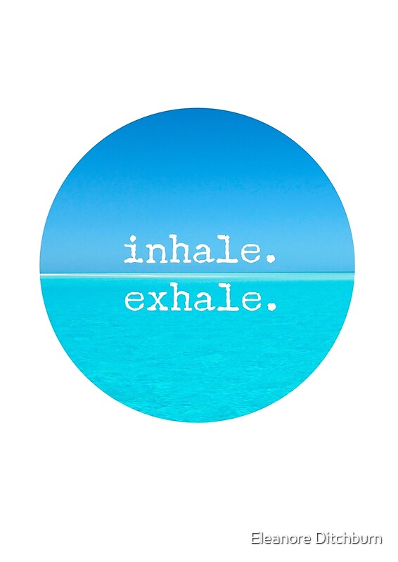 "Meditation Quote - Mindful Wall Art Inhale Exhale" by Woodland Doodles ...