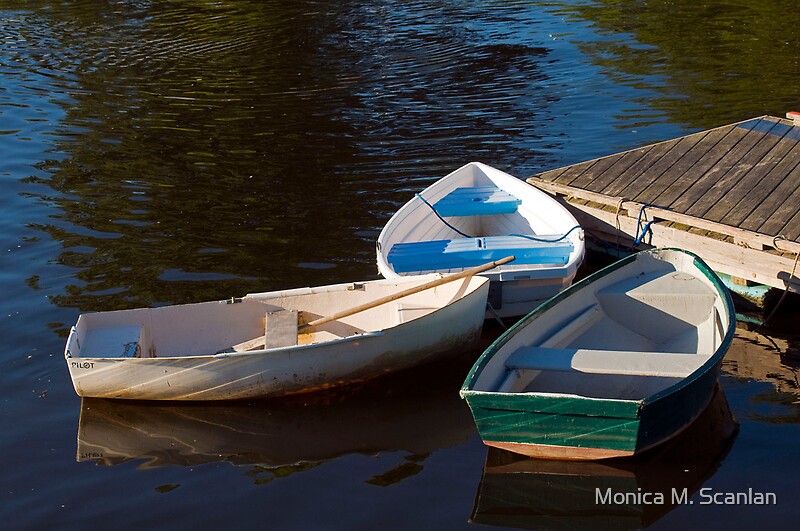 "Three Row Boats" by Monica M. Scanlan | Redbubble