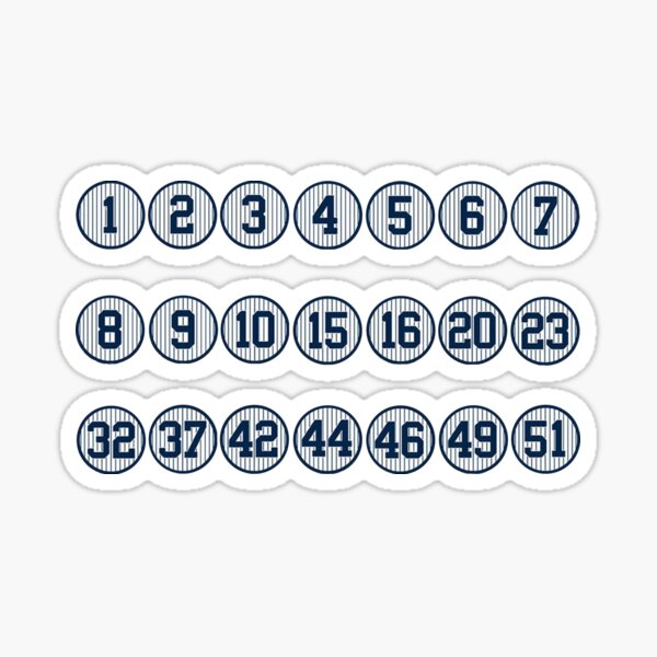 Retired Number Stickers | Redbubble
