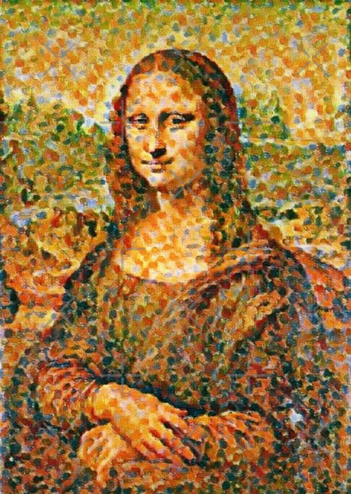 "da Vinci: Mona Lisa variations - La Gioconda Pontillism" by The Great ...