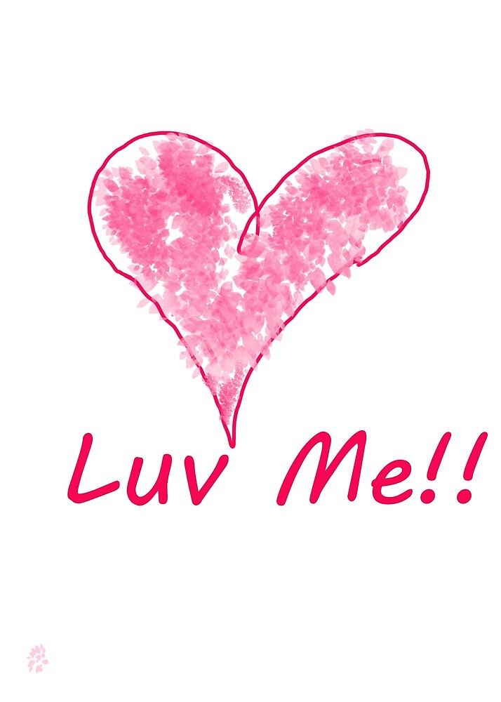 "Luv Me phrase design" by lawrencebrian | Redbubble