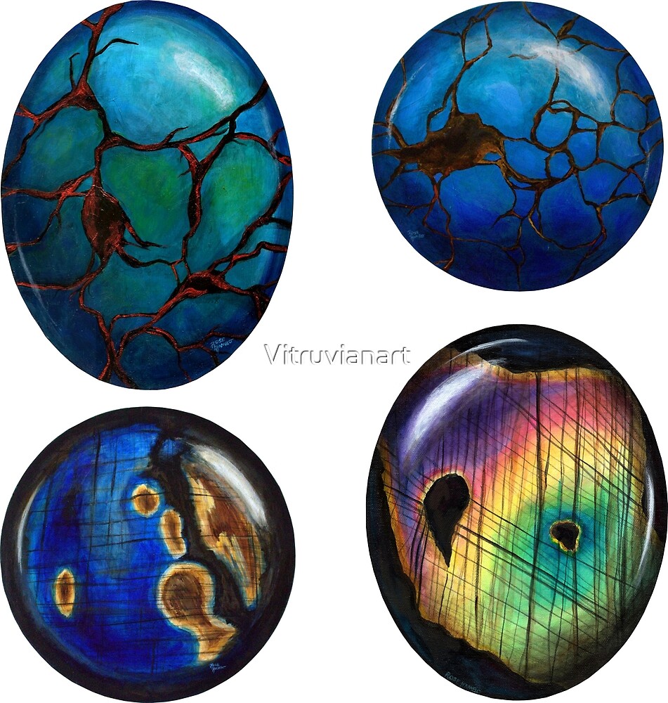 "Labradorite and Turquoise " by Vitruvianart | Redbubble