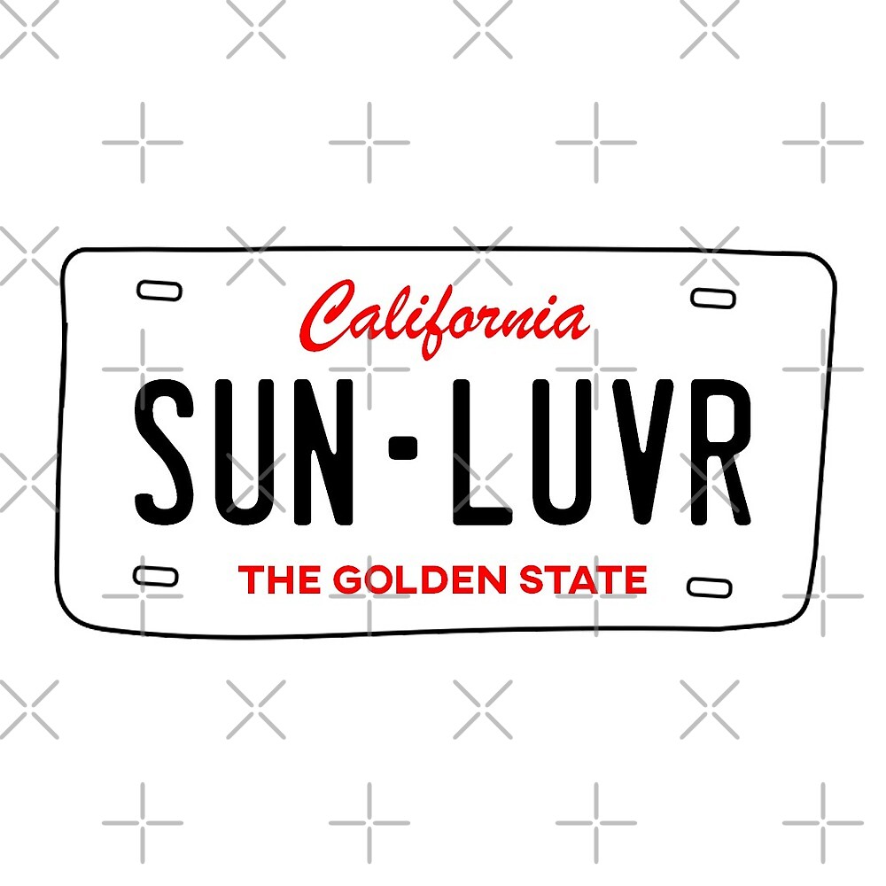 "Cali Sun License Plate" by sflissler | Redbubble