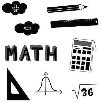 "Black Math School Subject Sticker Pack" Poster for Sale by The-Goods ...