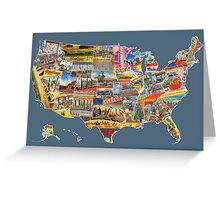 "Postcards Of The United States Vintage Usa All 50 States Map Choose ...