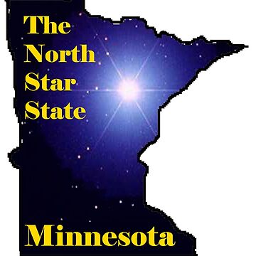 "Minnesota Map with State Nickname: The North Star State" Postcard for ...