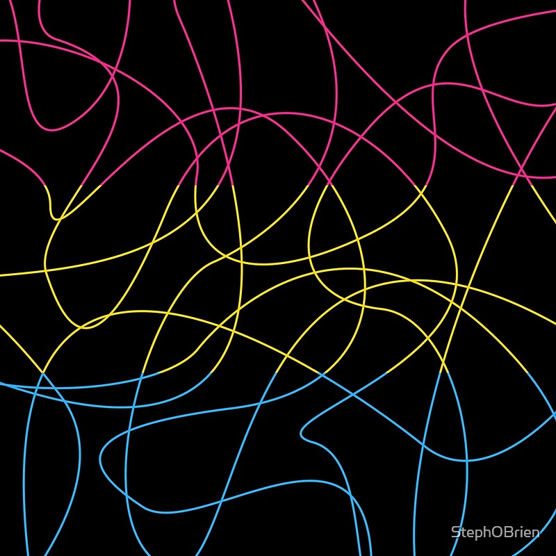"Abstract Threads, Pansexual Pride Flag" by StephOBrien | Redbubble