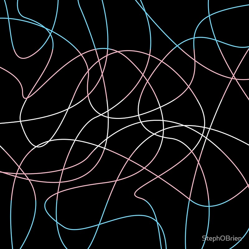 "Abstract Threads, Transgender Pride Flag" by StephOBrien | Redbubble