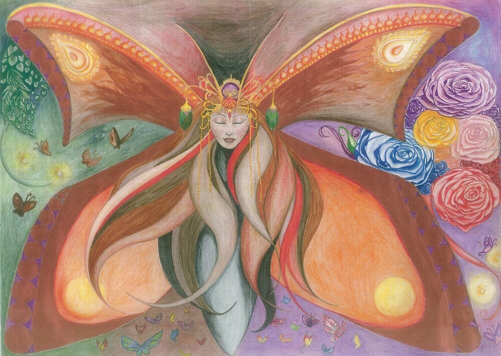 "Transformation Butterfly Goddess" by Melissa Jade Edwards | Redbubble