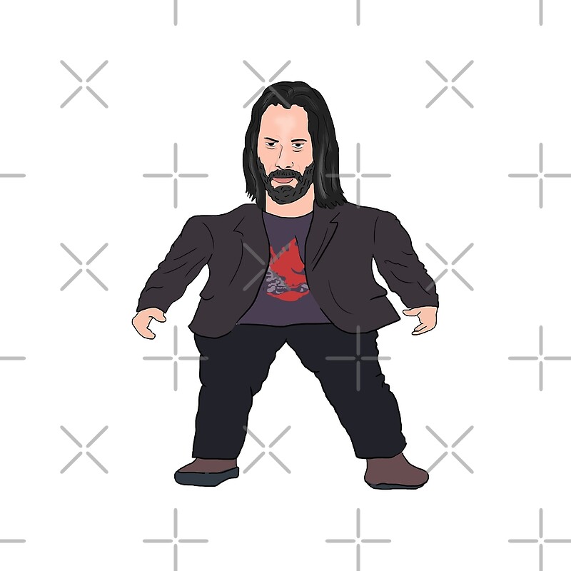 "Mini Keanu Reeves Meme" by Barnyardy | Redbubble