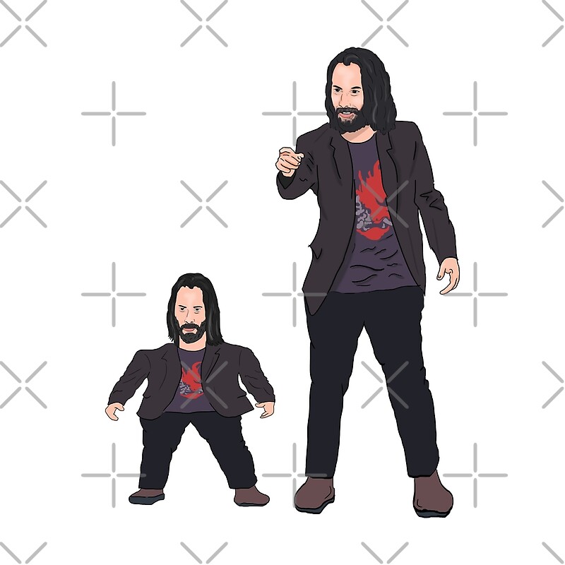 "Mini Keanu Reeves and Breathtaking Keanu Reeves Meme" by Barnyardy ...