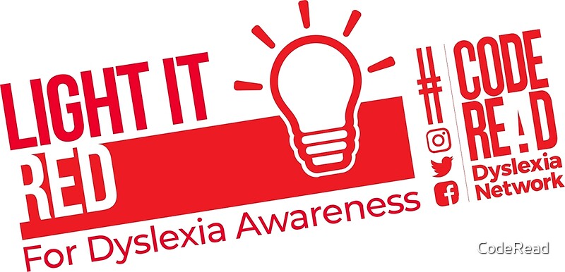 "Light it Red for Dyslexia" by CodeRead | Redbubble