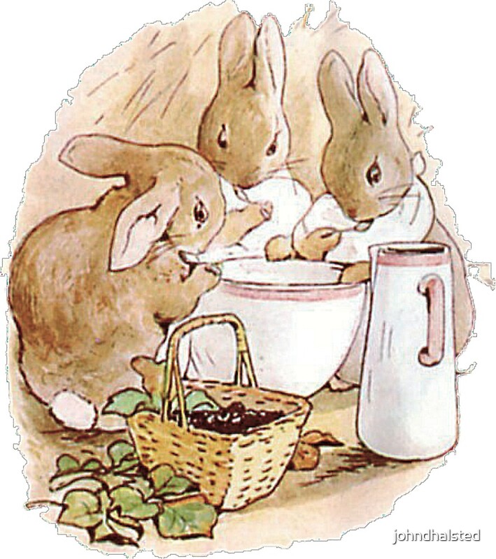 "FLOPSY, MOPSY, AND COTTON-TAIL HAD A GOOD SUPPER - A Fairytale Image ...