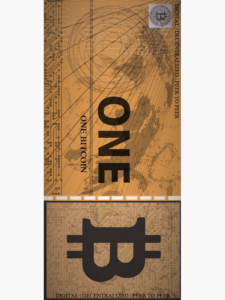 "Bitcoin Banknote" Sticker by LVIERU | Redbubble