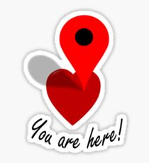 You Are Here: Stickers | Redbubble