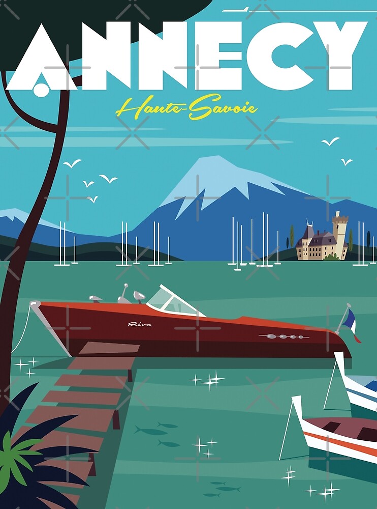 "Annecy Poster" by Gary Godel | Redbubble
