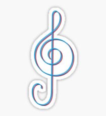 Clave De Sol Azul: Pegatinas | Redbubble