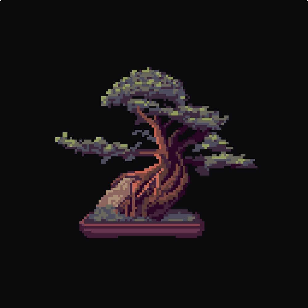 "Bonsai Tree - Pixel Art " by ricardojuchem | Redbubble