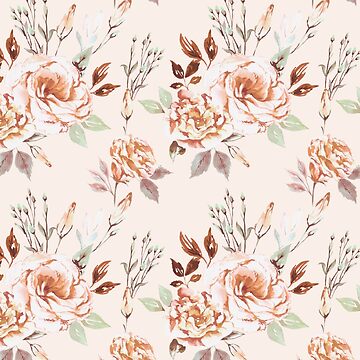 "Watercolor Floral Blush Pattern " Shower Curtain by Anis Illustration ...
