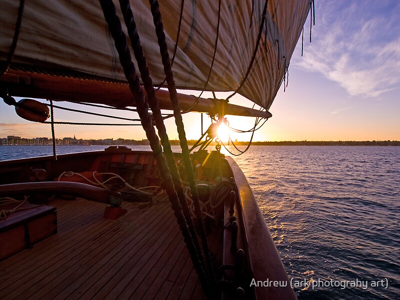 "We set sail at sunset" by Andrew (ark photograhy art) | Redbubble