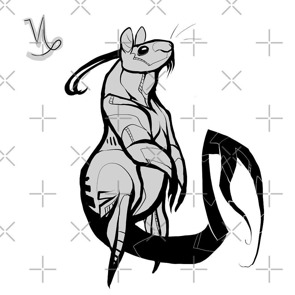"DoubleZodiac - Capricorn Rat" by Disasters | Redbubble