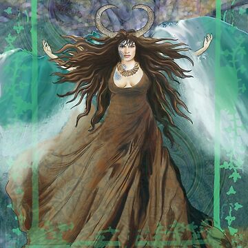 "Celtic Goddess - Boann" Sticker for Sale by Dan Goodfellow | Redbubble