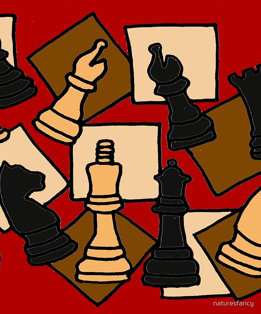 "Cool Chess Game Pieces Abstract Art" by naturesfancy | Redbubble