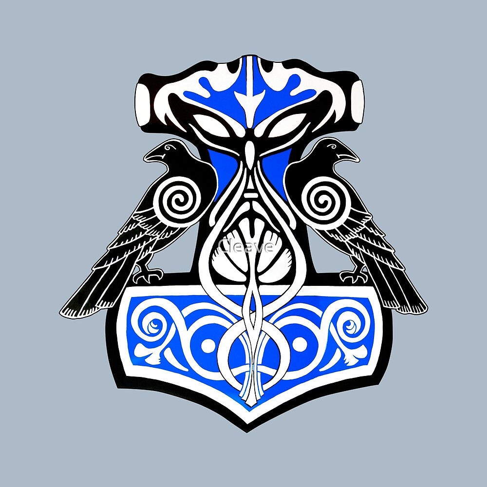 "Ravens Hammer of Thor" by Cleave | Redbubble