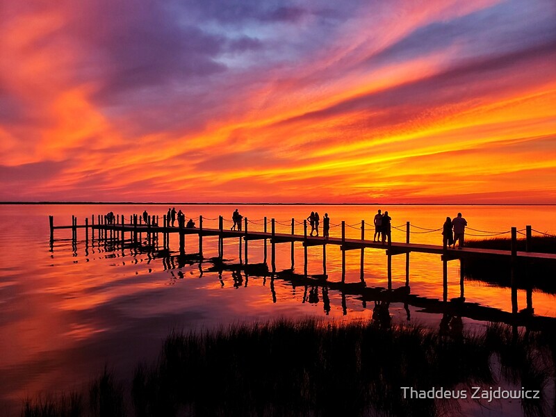 "Albemarle Sound sunset" by Thaddeus Zajdowicz | Redbubble
