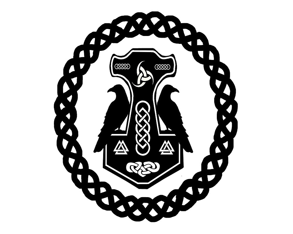 "Thor's Hammer in Celtic Knot Circle" by imphavok | Redbubble