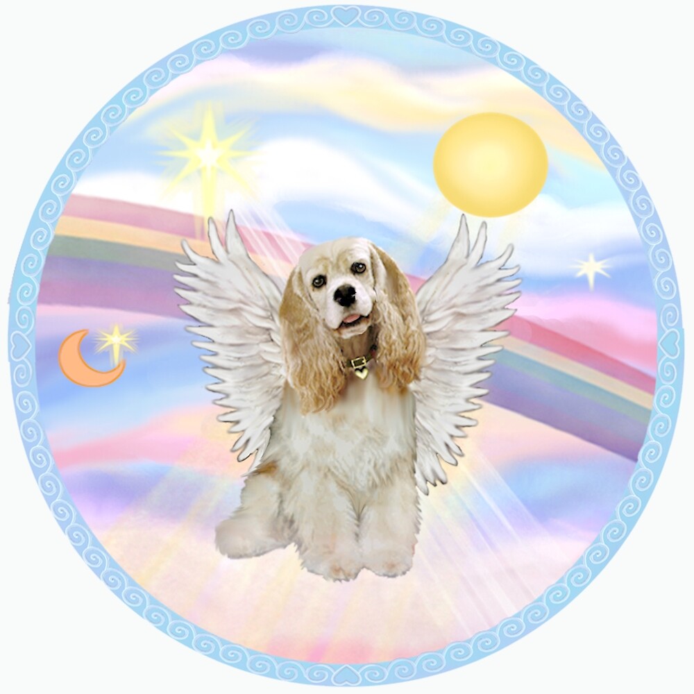"Cocker Spaniel (buff) Angel in Heavens Clouds " by JeanBFitzgerald ...
