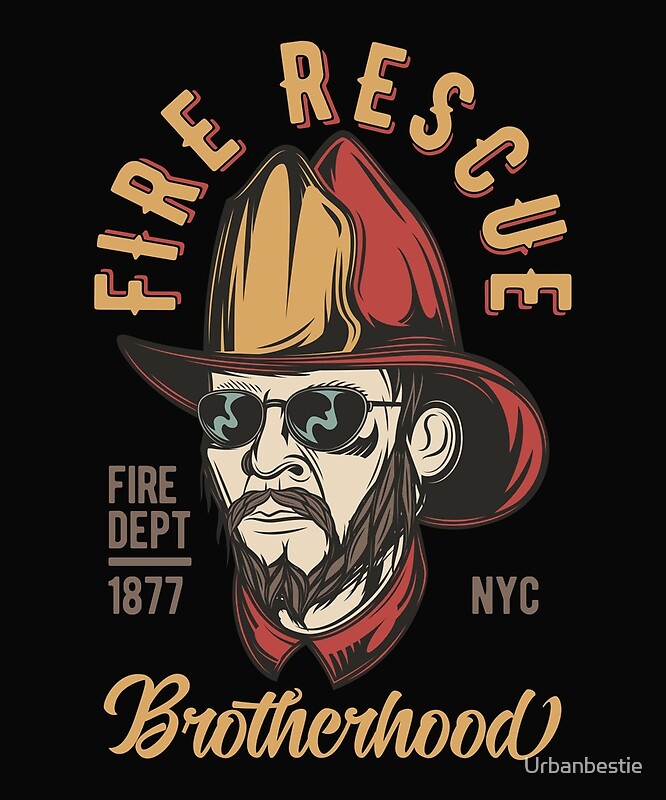 "Vintage firefighter brotherhood" by Urbanbestie | Redbubble