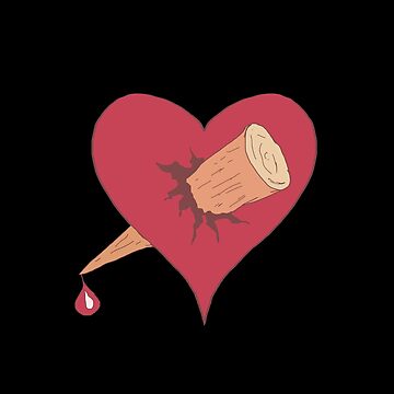 "Stake through the heart" Sticker for Sale by qonartist | Redbubble