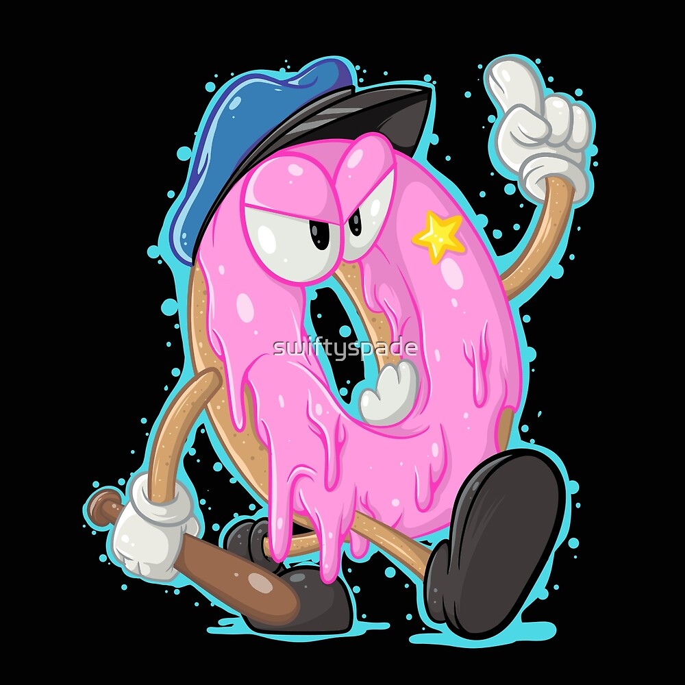 "Doughnut Police Officer / Donut With Pink Frosting / Cop As A doughnut ...