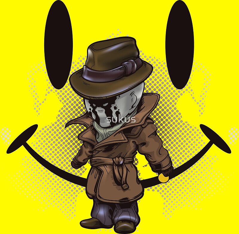 "Rorschach chibi on the watch" by sukus | Redbubble