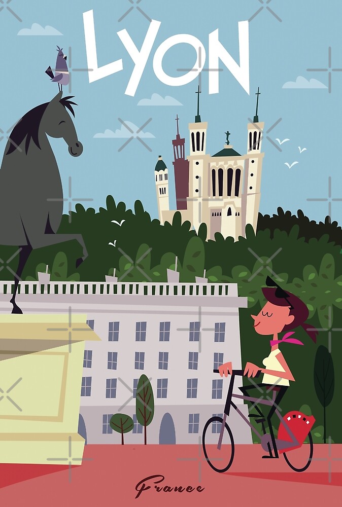 "Lyon Poster" by Gary Godel | Redbubble