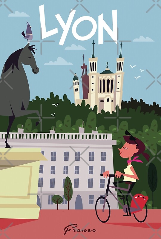 "Lyon Poster" by Gary Godel | Redbubble