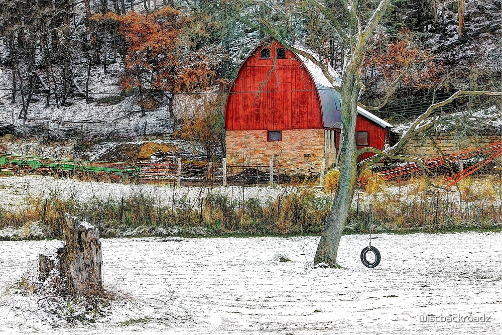 "Winter on the Farm" by wiscbackroadz | Redbubble