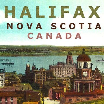 "Halifax Nova Scotia Canada Vintage Travel Decal" Postcard for Sale by ...