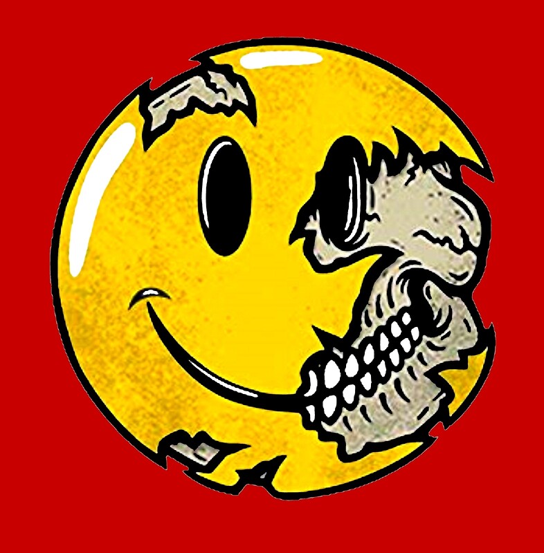 "ZOMBIE SMILEY FACE" by HAUNTERSDEPOT | Redbubble
