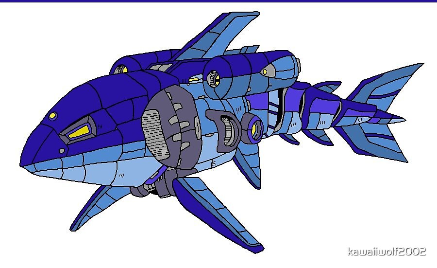 "Mecha Shark Drawing" by kawaiiwolf2002 | Redbubble