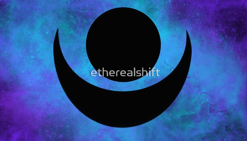 "Galaxy Moon (Druid Symbol)" by etherealshift | Redbubble