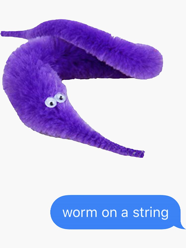 "worm on a string" Sticker by greathorn | Redbubble