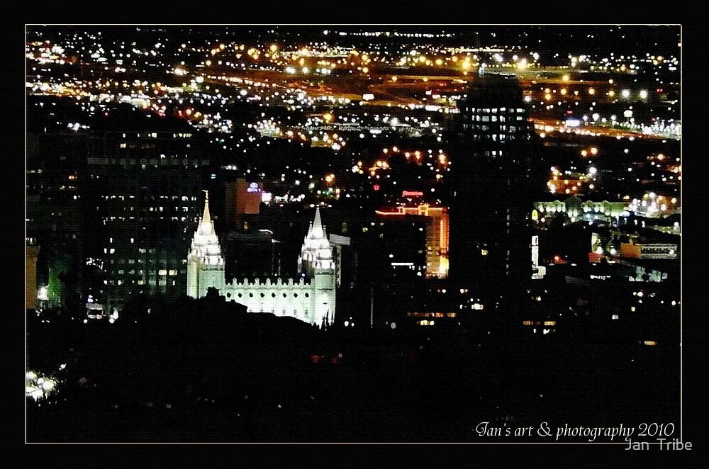 "Light in the Darkness ~ Salt Lake City, Utah at Night" by Jan Tribe ...
