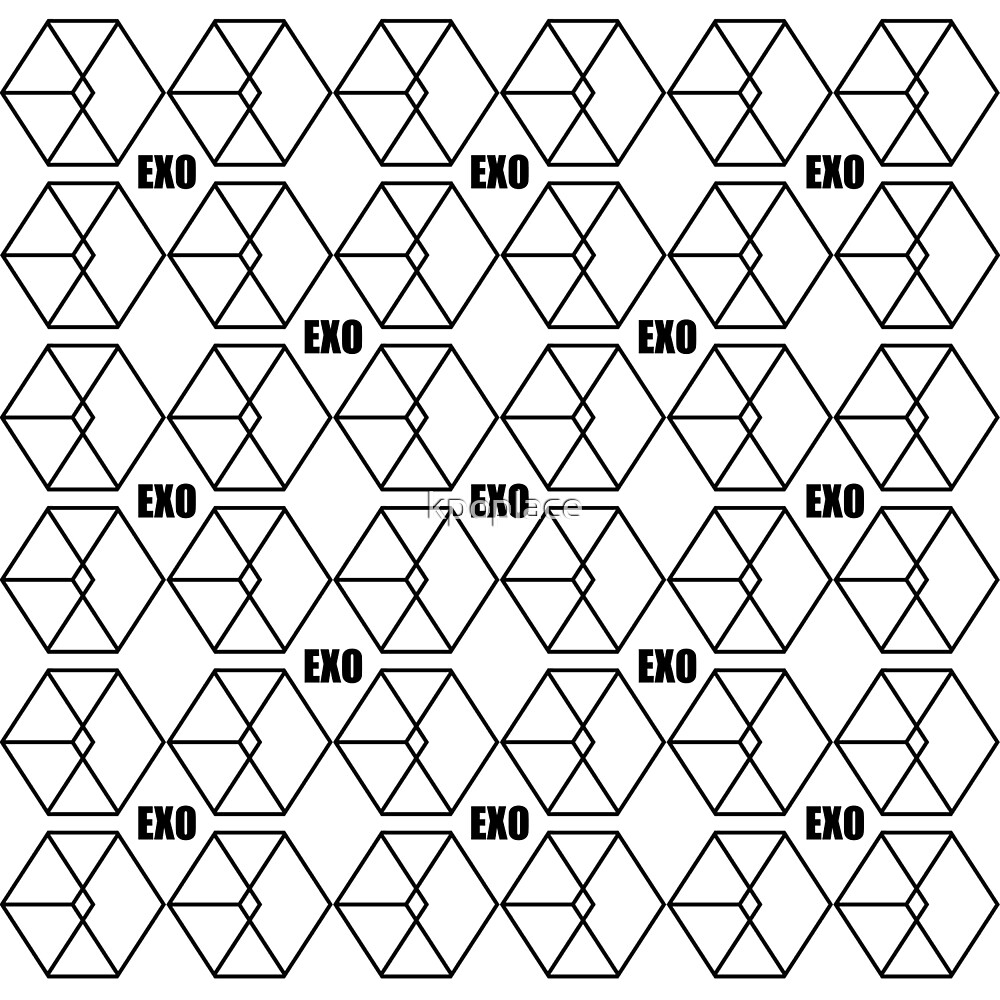 "EXO Call me baby Pattern black" by kpoplace | Redbubble